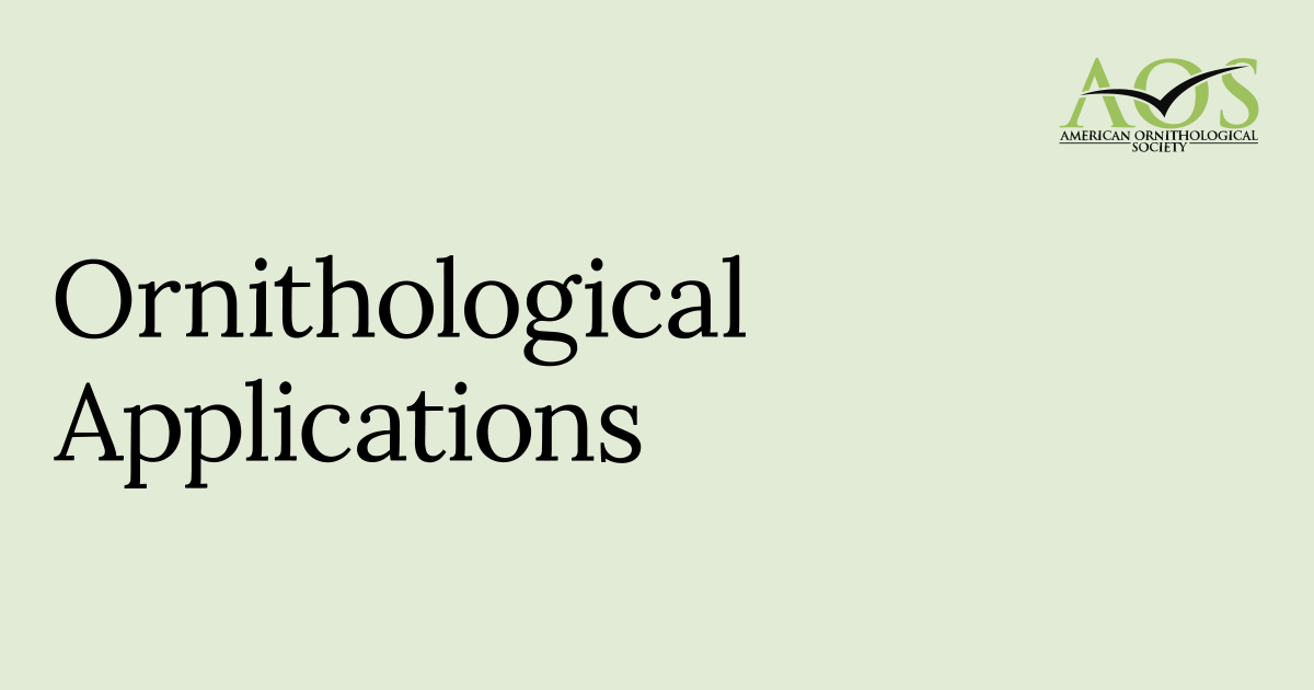 Ornithological Applications | Oxford Academic